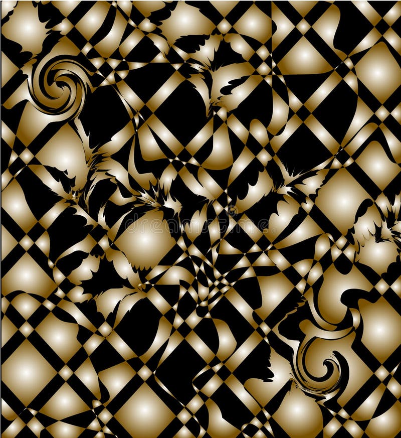 Background with Gold Abstract Shapes Stock Vector - Illustration of ...