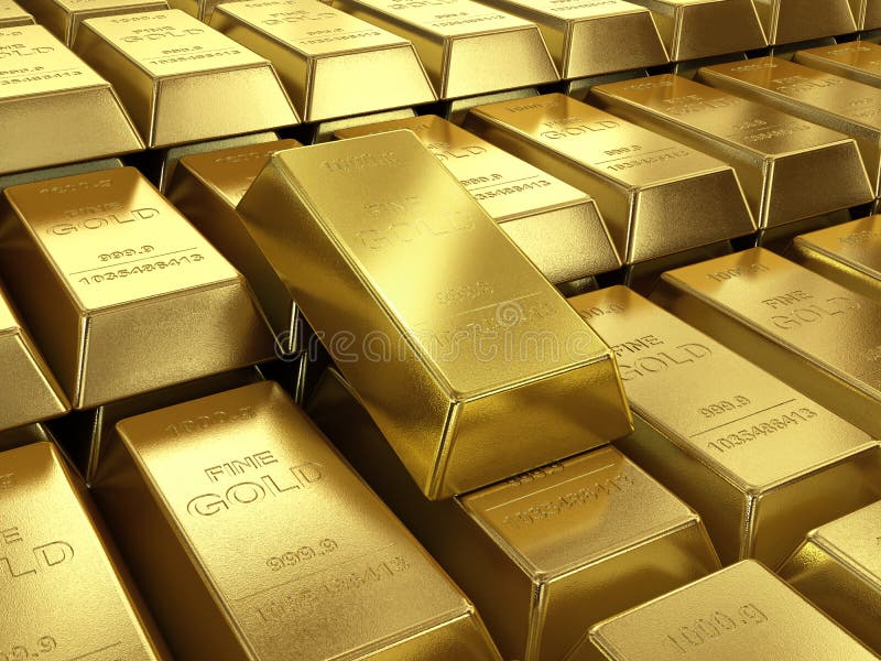 Background of Gold Bars Close Up High Quality Stock Illustration ...