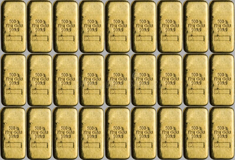 Background of Gold Bars Weighing 500 Grams Each Stock Photo - Image of ...