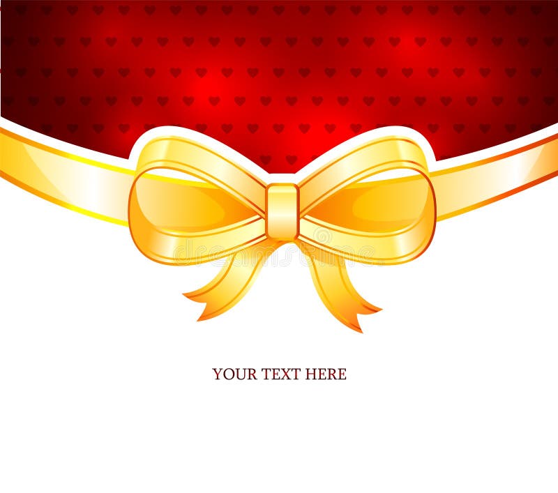 Background with gold bow stock vector. Illustration of decor - 23059320