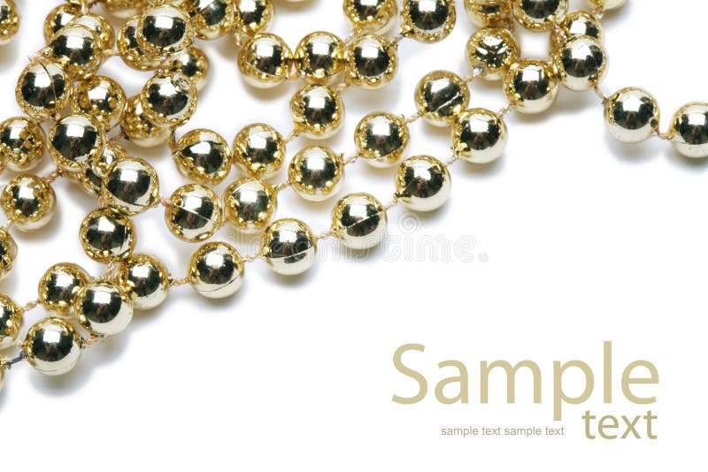 Background with Gold Chaplet Stock Image - Image of isolated, christmas ...