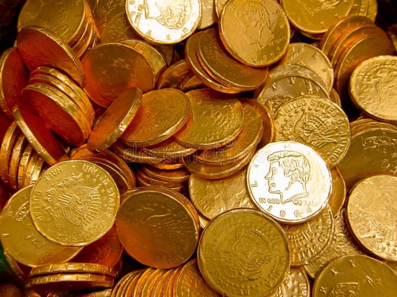 Background with gold coins stock photo. Image of metal - 27449154