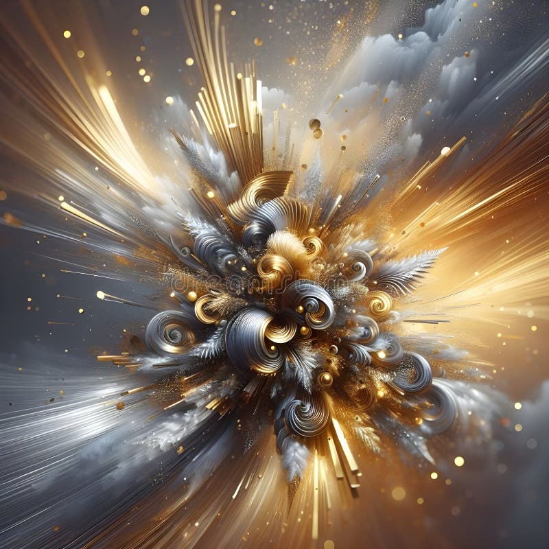 Background Gold and Gray, Hyper Realistic. Stock Illustration ...