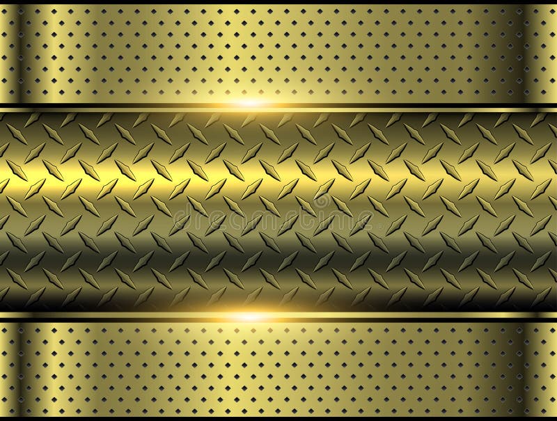 Background Gold Metallic 3d Chrome Stock Vector - Illustration of steel ...