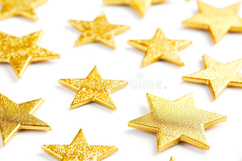 Background with Gold Stars, Top View Stock Illustration - Illustration ...