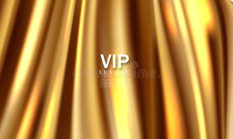 Gold Theater Stage Draped with Curtains Stock Illustration ...