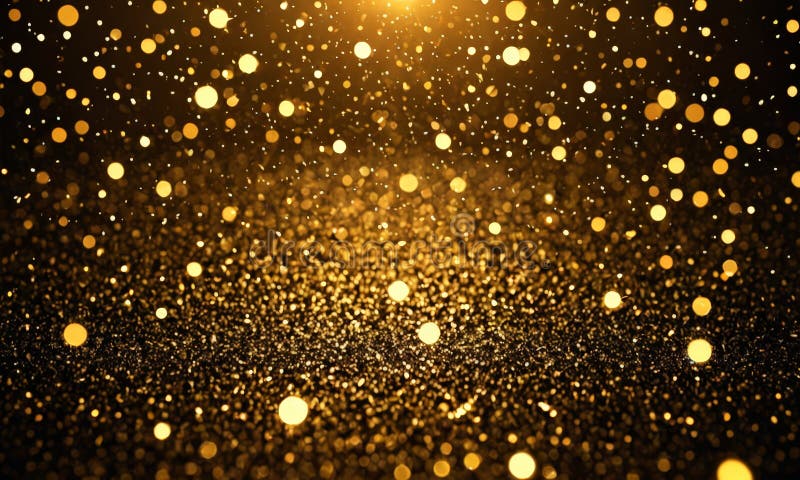Background Golden Glittering Dots and Specks, Creating Shimmering and ...