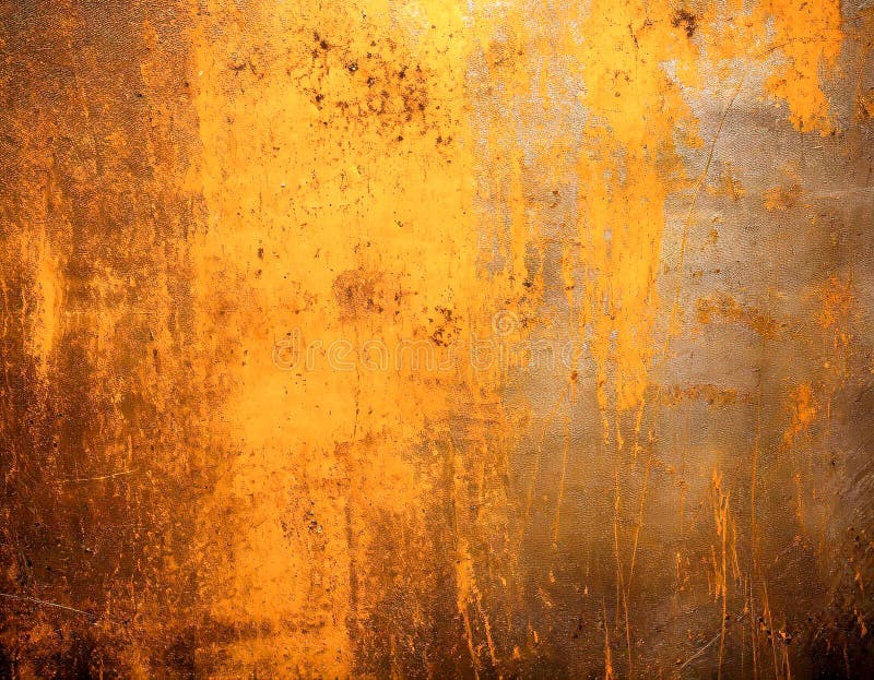 Background Golden Orange Rusty Panel Steel Grunge Stock Illustration ...