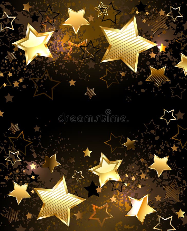 Background with Golden Stars Stock Vector - Illustration of background ...