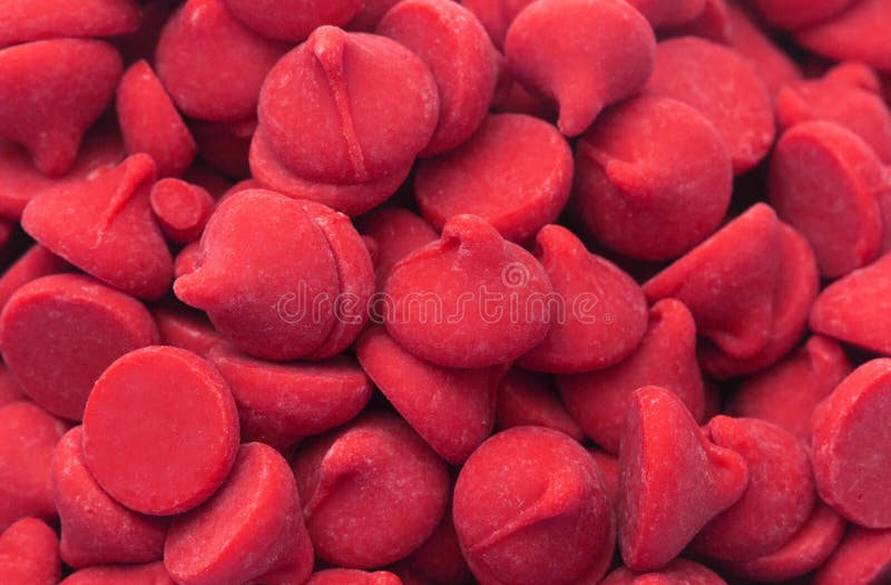 Background of Gourmet Red Cherry Baking Chips Stock Photo - Image of ...