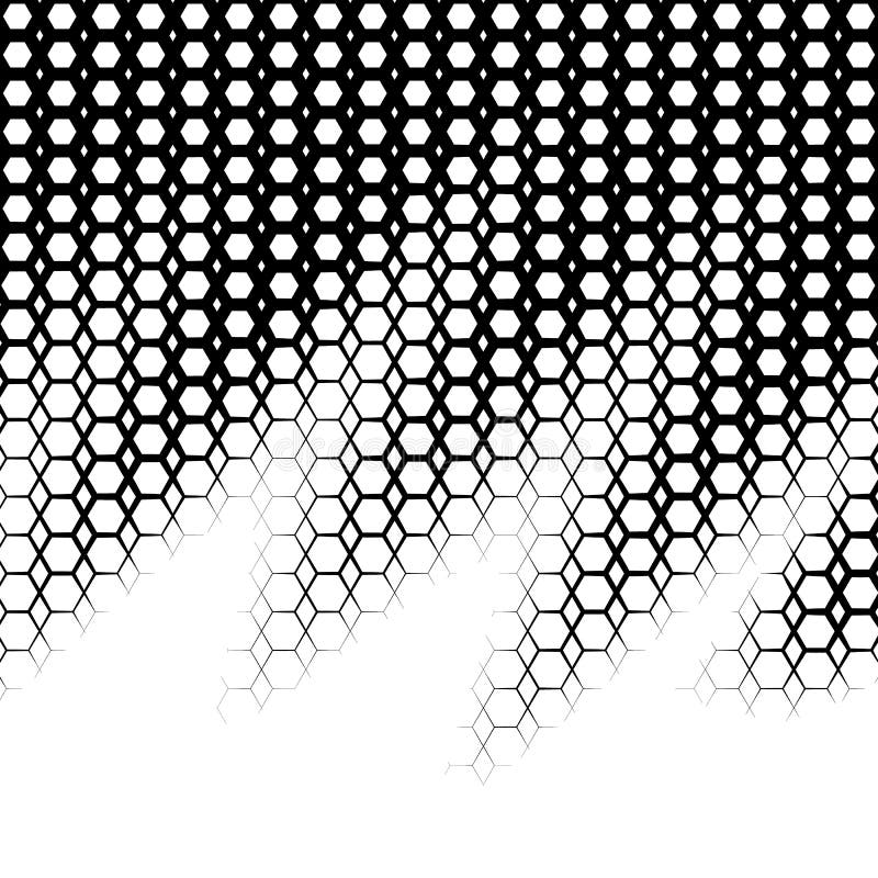 Background with Gradient of Black and White Hexes Stock Vector ...