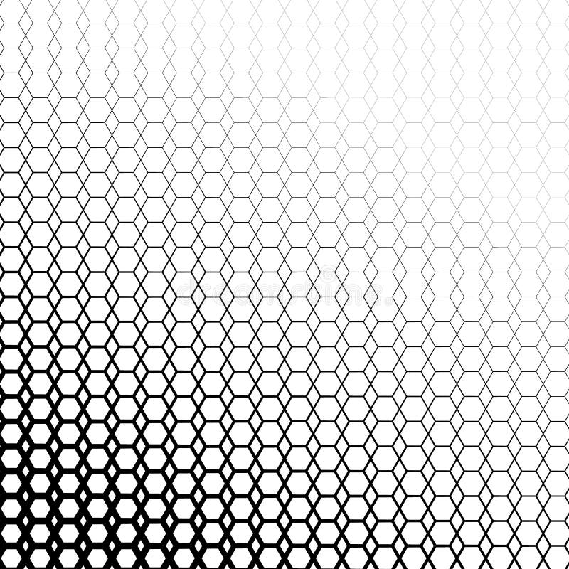 Background with Gradient of Black and White Hexes Stock Vector ...
