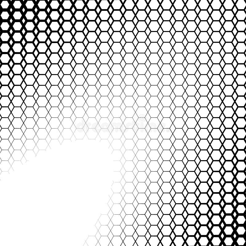 Background with Gradient of Black and White Hexes Stock Vector ...