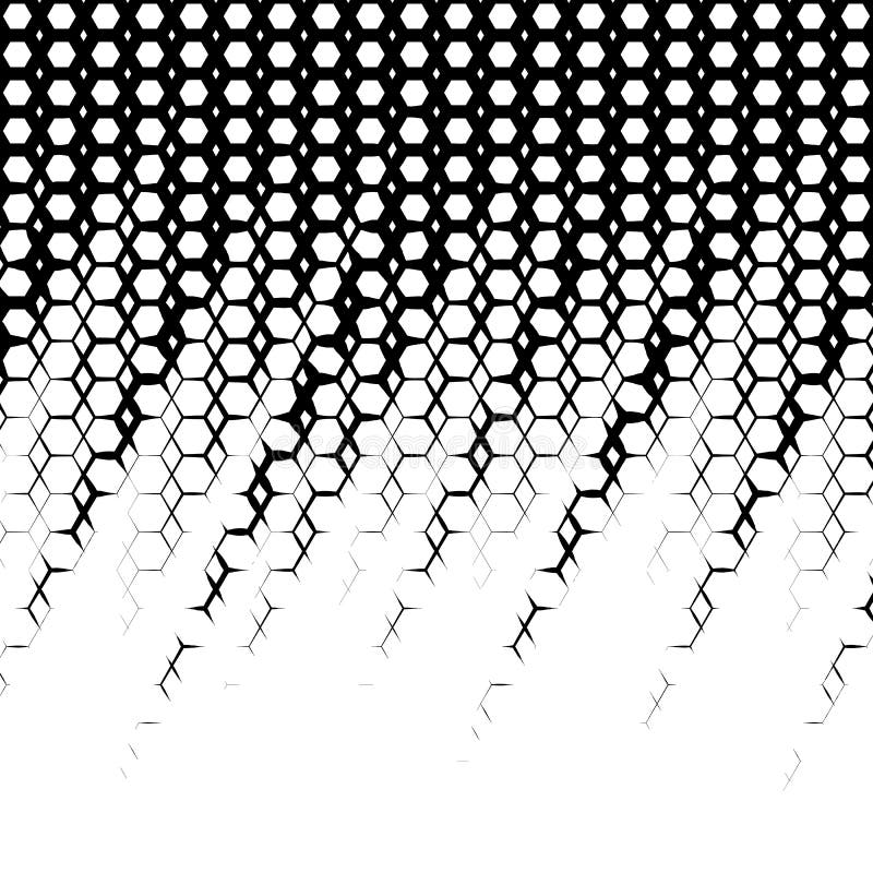 Background with Gradient of Black and White Hexes Stock Vector ...