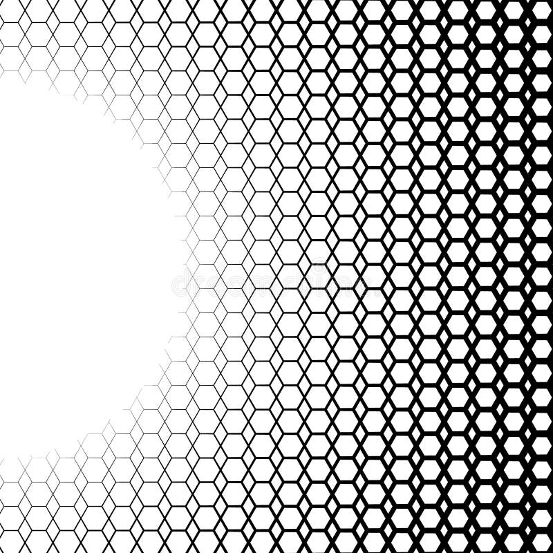 Background with Gradient of Black and White Hexes Stock Vector ...