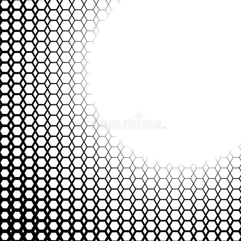 Background with Gradient of Black and White Hexes Stock Vector ...