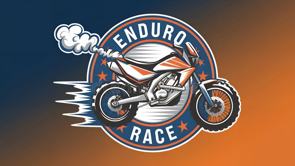 A Logo for an Enduro Race. it Features a Stylized Motorcycle with the ...