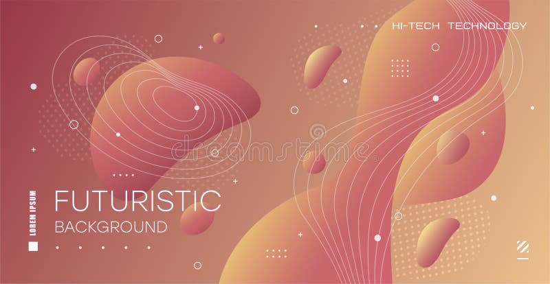 Background with Gradient Liquid Forms Stock Vector - Illustration of ...