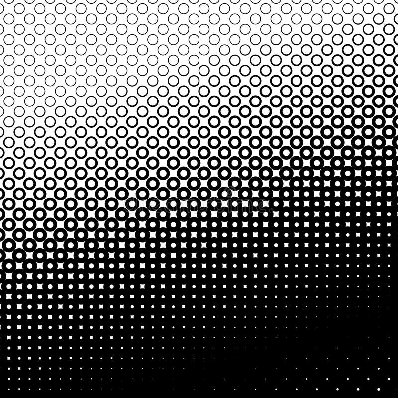 Background with Gradient of Black and White Circles Stock Vector ...