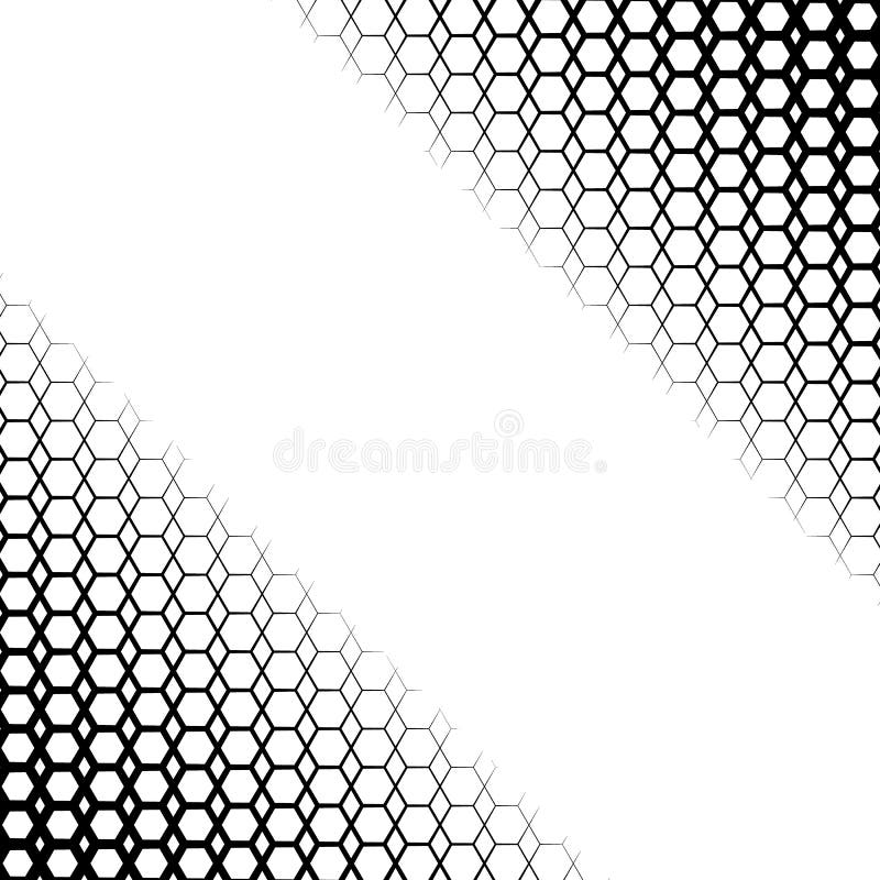 Background with Gradient of Black and White Hexes Stock Vector ...