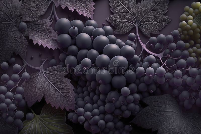 Background Grapes, Natural Texture. Generative AI Stock Illustration ...