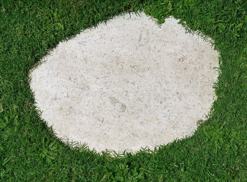 Background, Grass through Slabs on the Pavement. Stock Image - Image of ...