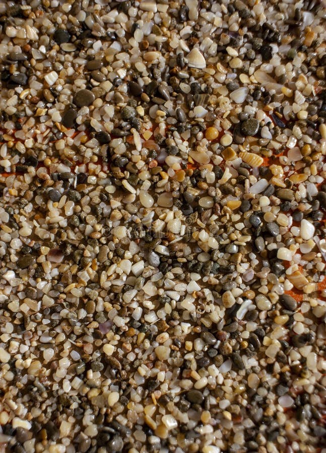 Background of Gravel and Small Multi-colored River Pebbles Stock Photo ...