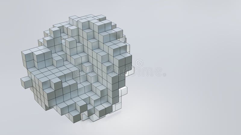 Background with Gray Abstract Cubes Stock Illustration - Illustration ...