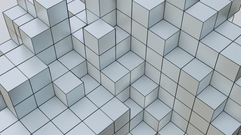 Background with Gray Abstract Cubes Stock Illustration - Illustration ...