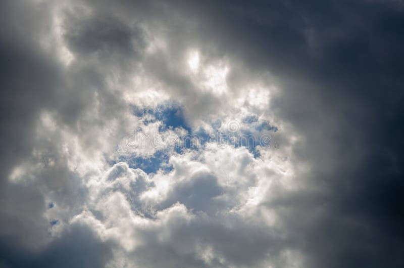 Dramatic Sky Background with Gray Clouds Stock Photo - Image of ...