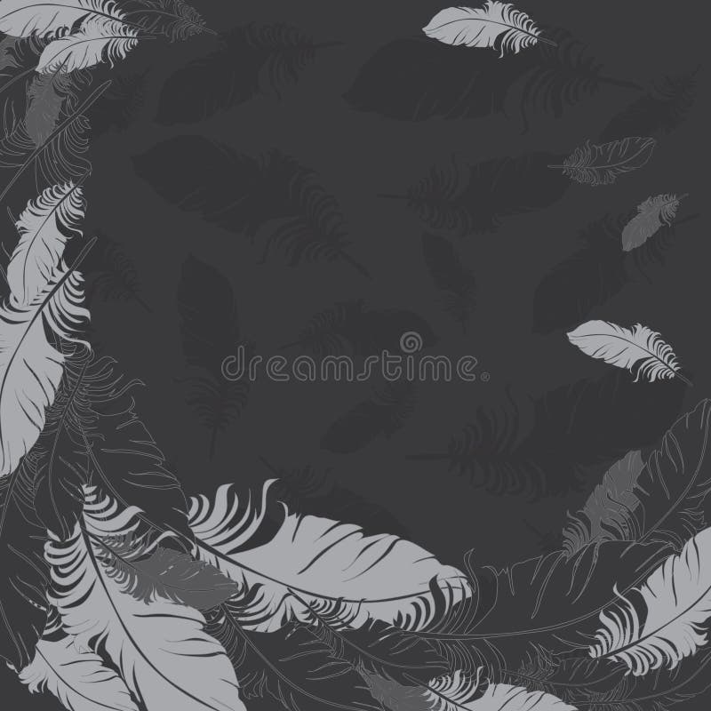 Background of Gray Feathers Vector Stock Vector - Illustration of ...