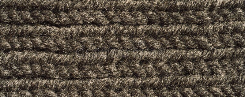 Background of Gray Knitted Woolen Thread Close-up Stock Image - Image ...