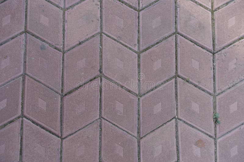 Background - Grayish Pink Diamond-shaped Concrete Pavement with ...