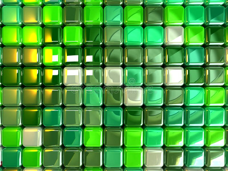 Background green cubes stock illustration. Illustration of mosaic - 5421674