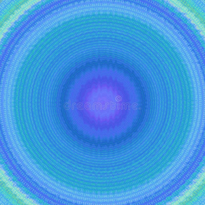 Background of Green Digits Zero and One Stock Illustration ...