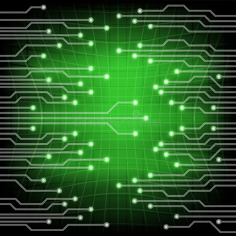Background Green with Electroschemes . the Abstract Image of Electrical ...