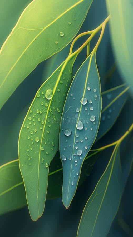 Background of Green Eucalyptus Leaves, Eucalyptus Plant Texture Stock ...