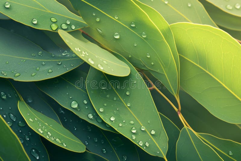 Background of Green Eucalyptus Leaves, Eucalyptus Plant Texture Stock ...