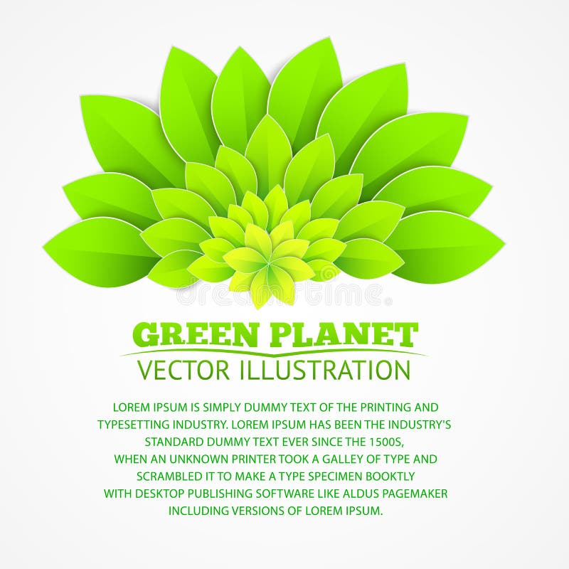 Background with Green Flower. Stock Vector - Illustration of bouquet ...