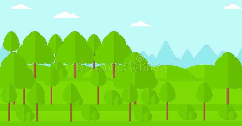 Background of Green Forest. Stock Vector - Illustration of backdrop ...