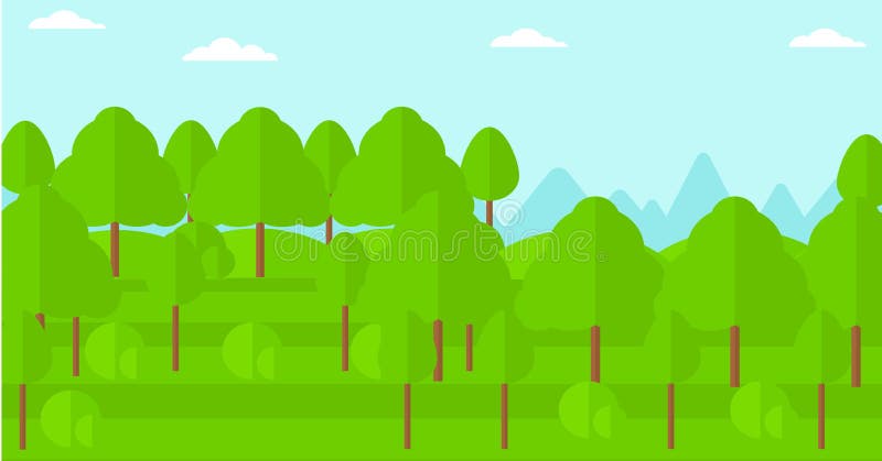 Background of Green Forest. Stock Vector - Illustration of bush ...