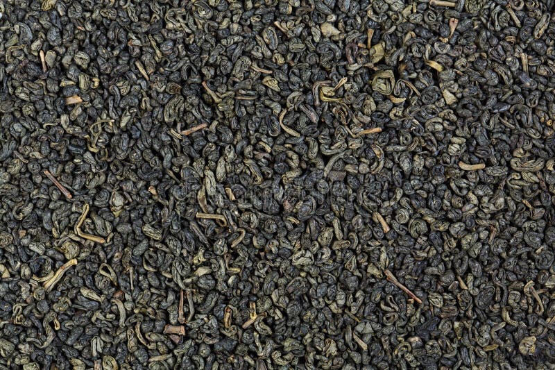 Background of Green Gunpowder Tea. Can Be Used As Background. Stock ...