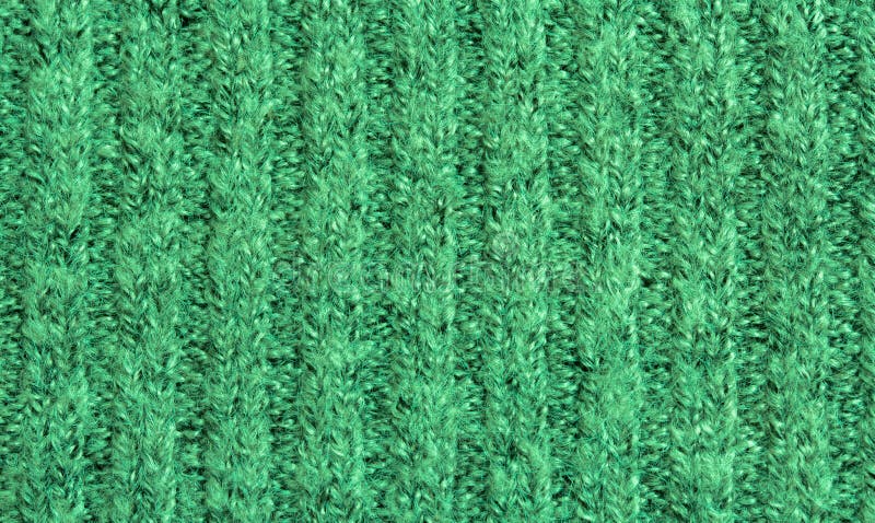 Background of Green Knitted Fabric. Home Made Stitchwork. Stock Image ...