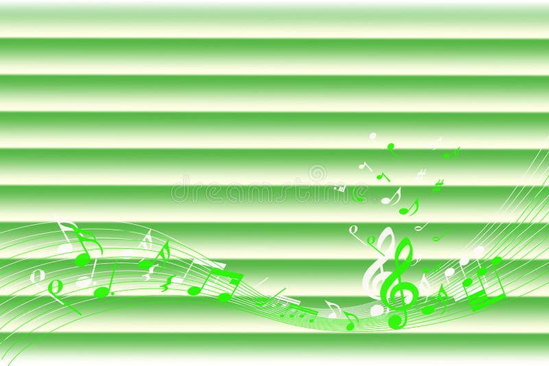 Background Of Green Music Notes Picture. Image: 16096181