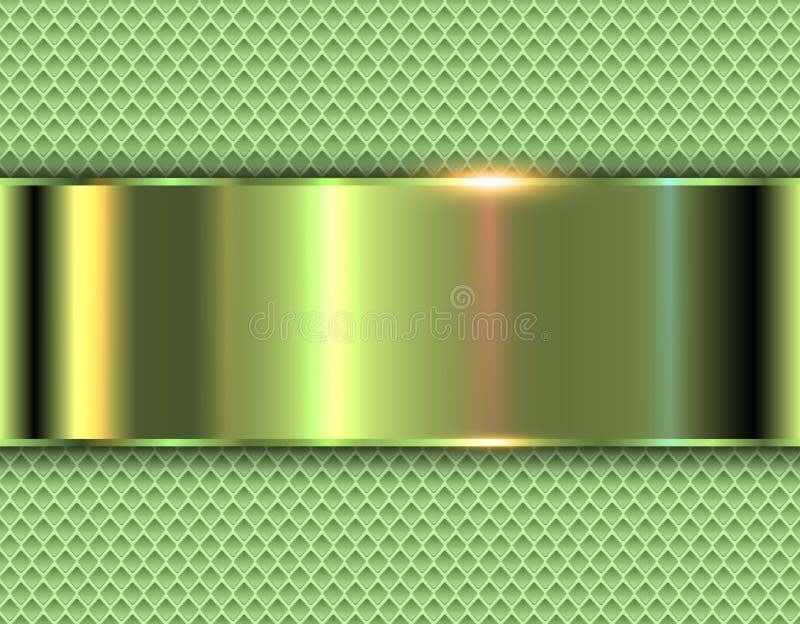 Background Green with Polished Metal Texture Stock Vector ...