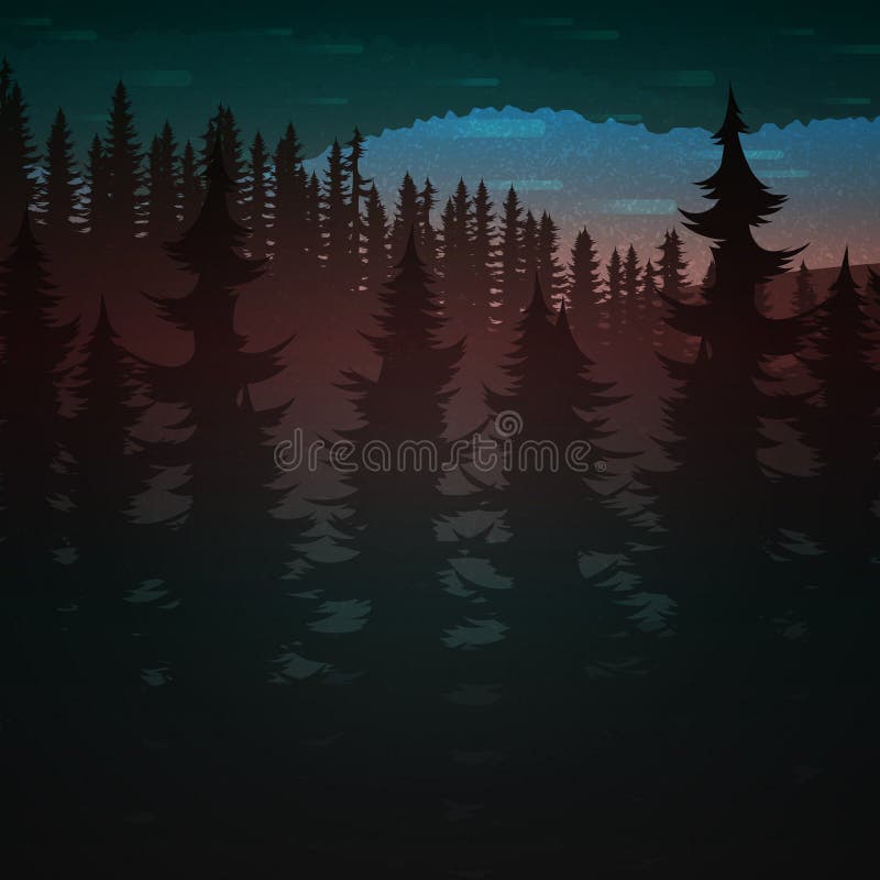 Background Green Realistic Nature of the Forest and Mountains Stock ...