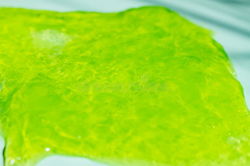 Background of Green Transparent Slime with Air Bubbles Stock Photo ...