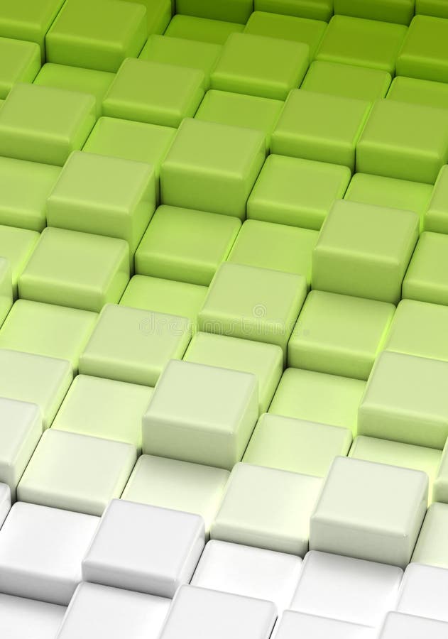 Green and White Cubes stock illustration. Illustration of concept ...