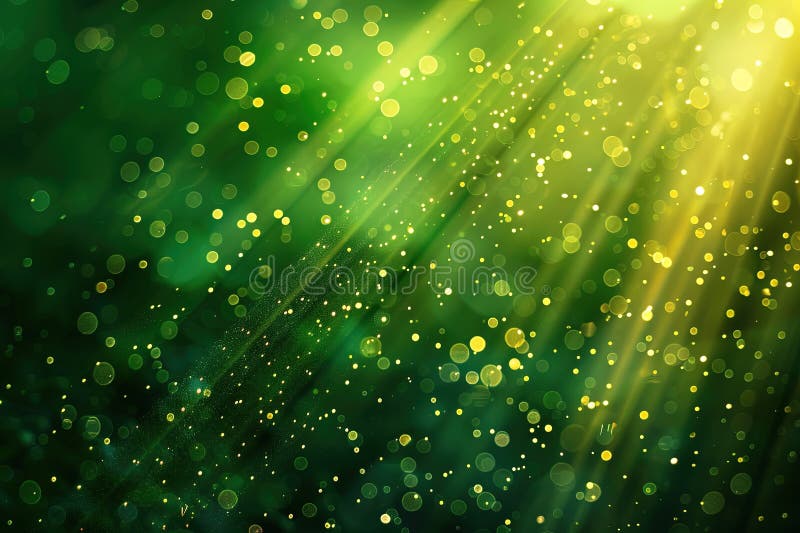 Background with Green and Yellow Light Rays. Generative AI. Stock ...