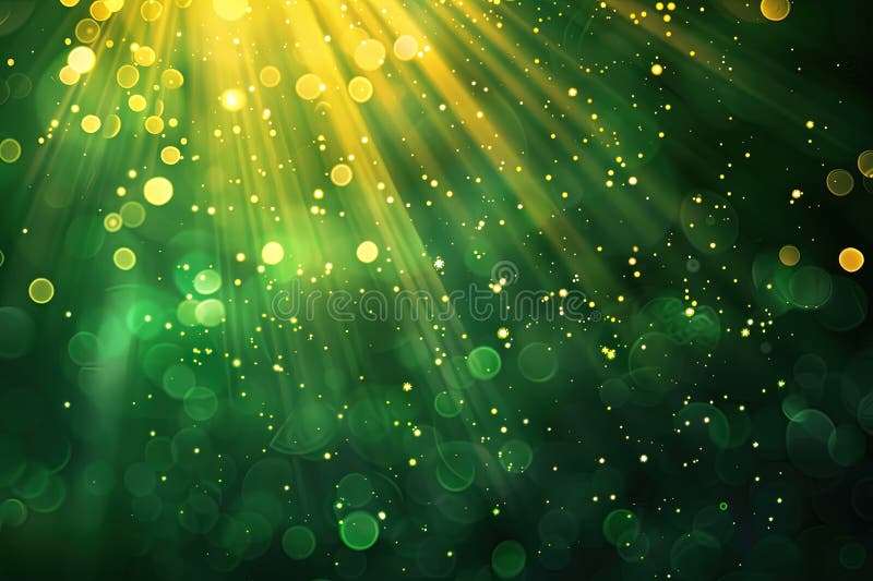 Background with Green and Yellow Light Rays. Generative AI. Stock ...